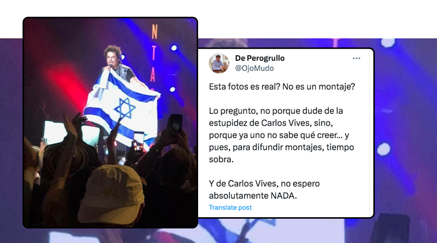 Foto De Carlos Vives Con Bandera De Israel Es De Un Concierto En Tel