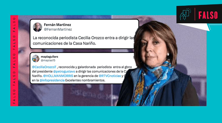 Cecilia Orozco no fue nombrada jefa de comunicaciones de la Casa de ...