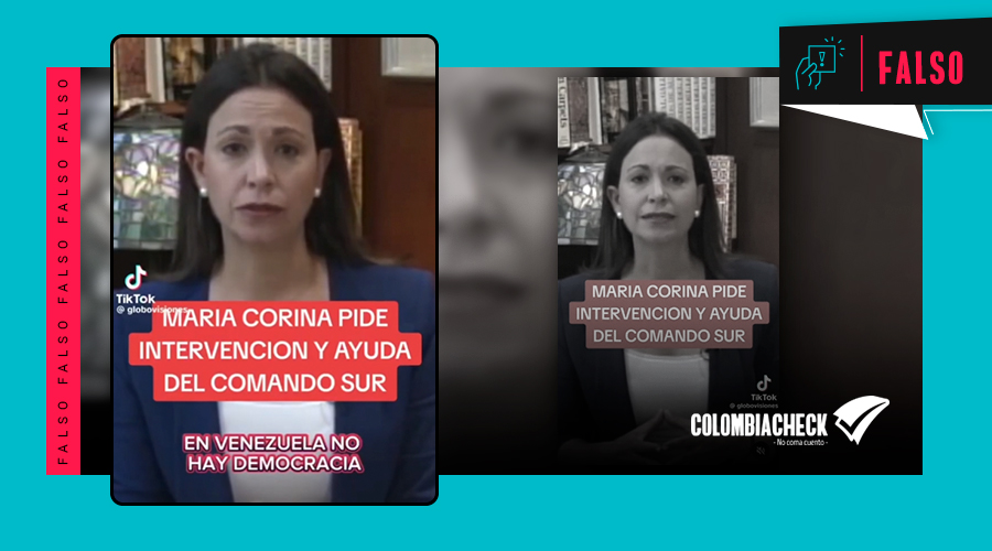 Falsean subtítulos a video de María Corina Machado en francés para ...