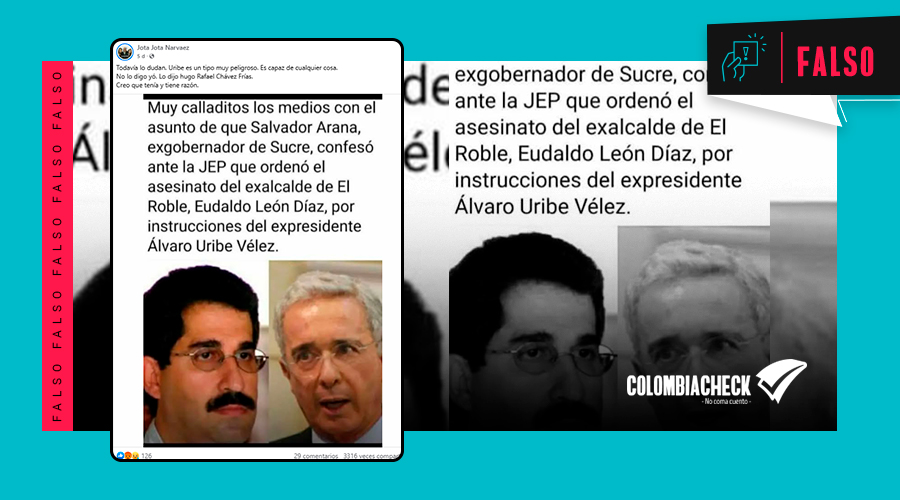 Salvador Arana no ha confesado ante la JEP que Uribe ordenó asesinar a ...