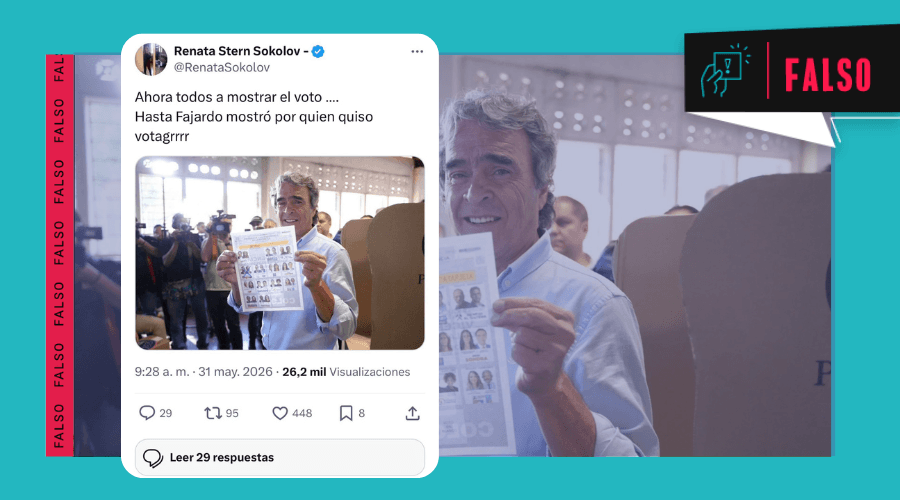 Montaje muestra a Sergio Fajardo votando por Abelardo de la Espriella ...
